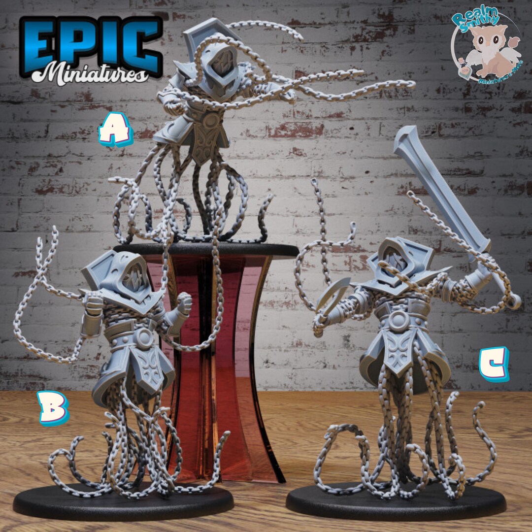 UN/PAINTED Chain Golem Bundle Premium Dnd Minis High Quality Resin ...