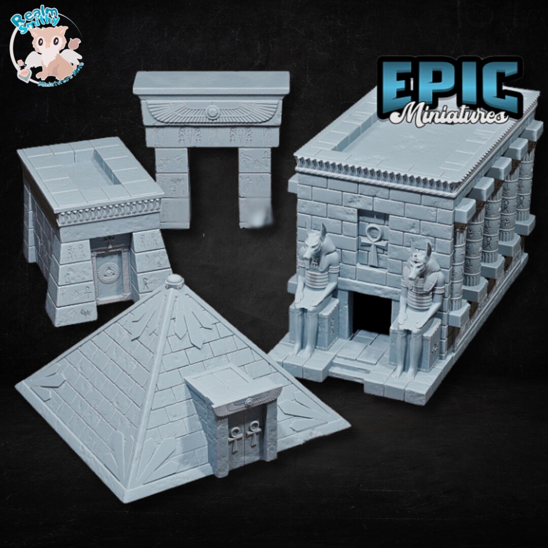Ancient Egyptian Tomb/temple Miniatures (bundle D) | Premium Dnd Minis ...