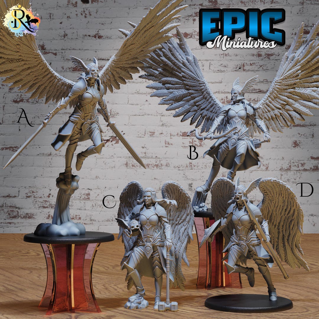 Valkyrie (large) | Premium Dnd Miniatures | High Quality Resin | D&D ...