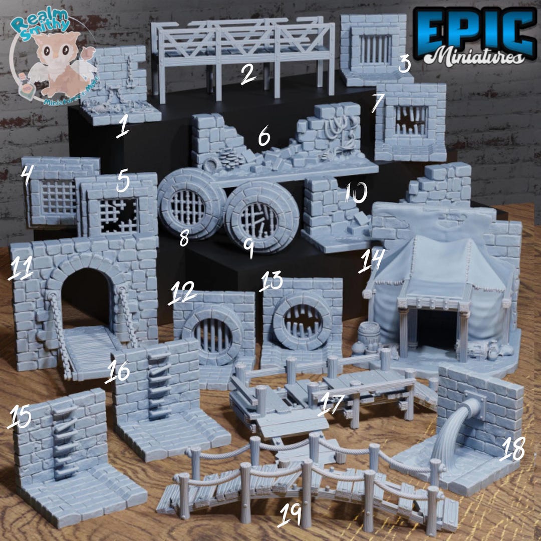 Sewer Environment Bundle | Premium Dnd Miniatures | High Quality Resin ...