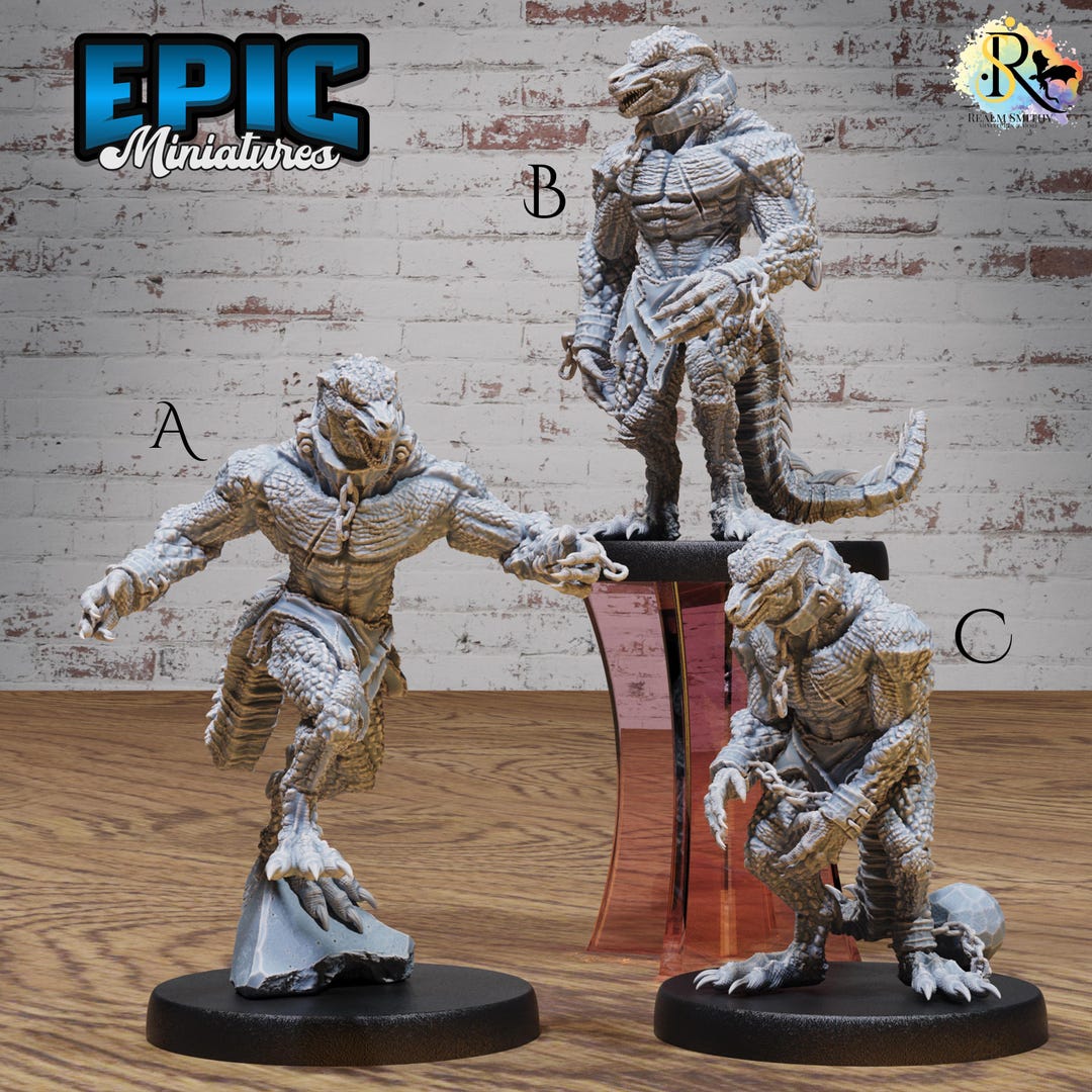 Lizardfolk Slave medium Premium Dnd Miniatures High Quality Resin D&D ...