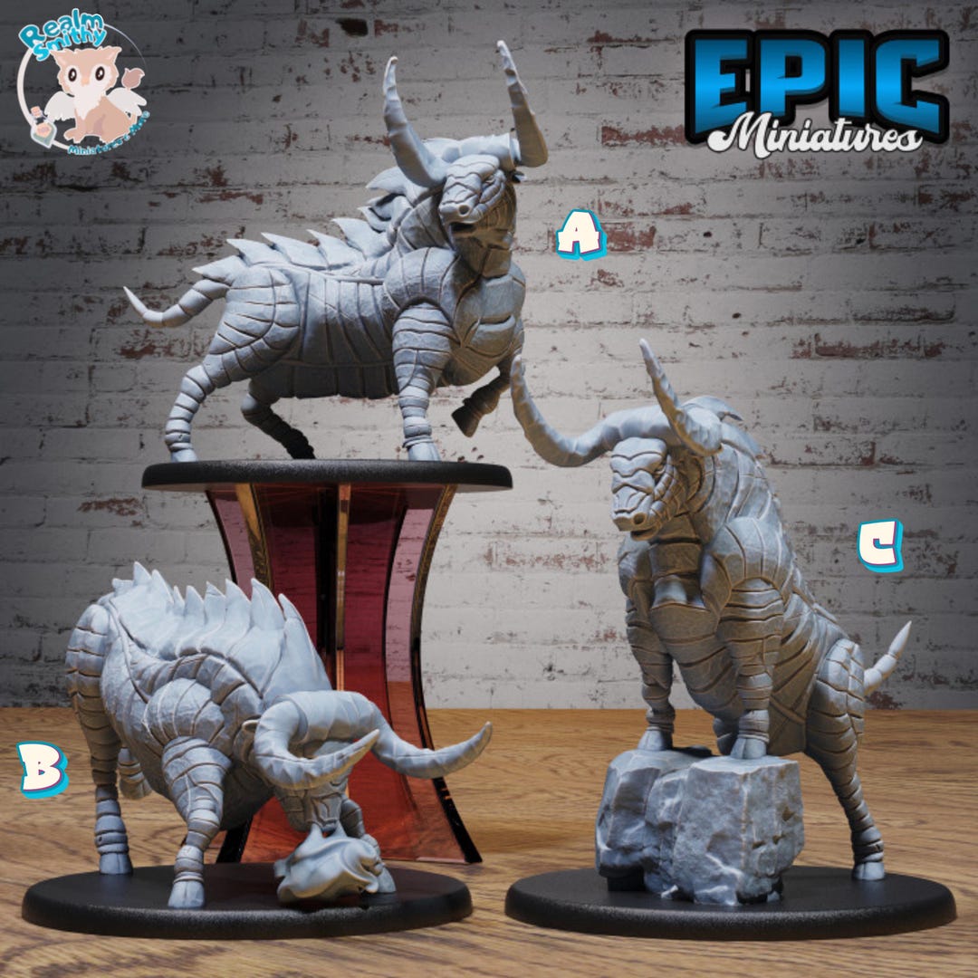 Metal Bull Gorgon Miniature (large Creature) | Premium Dnd Minis | High ...