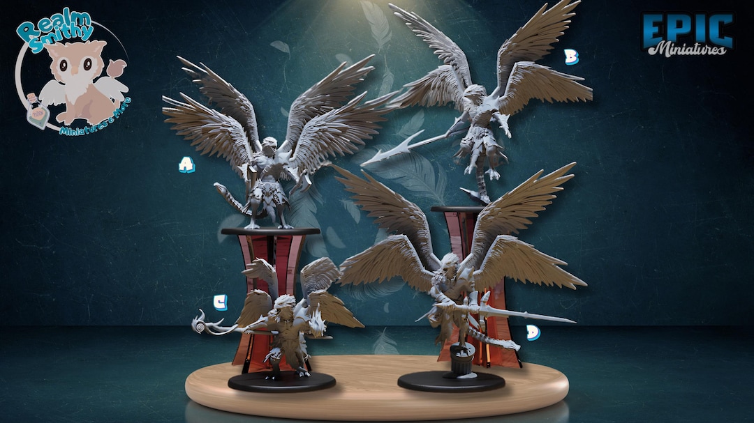 Aarakocra Hero Bundle Premium Dnd Minis With High Quality Resin Fantasy ...
