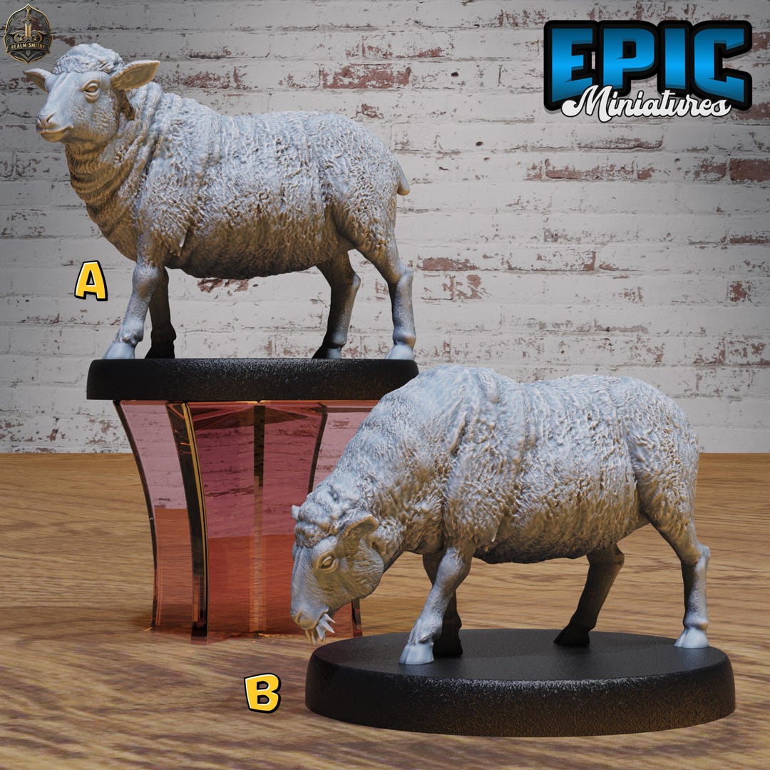 Sheep (medium) | Premium Dnd Miniatures | High Quality Resin | D&D RPG ...