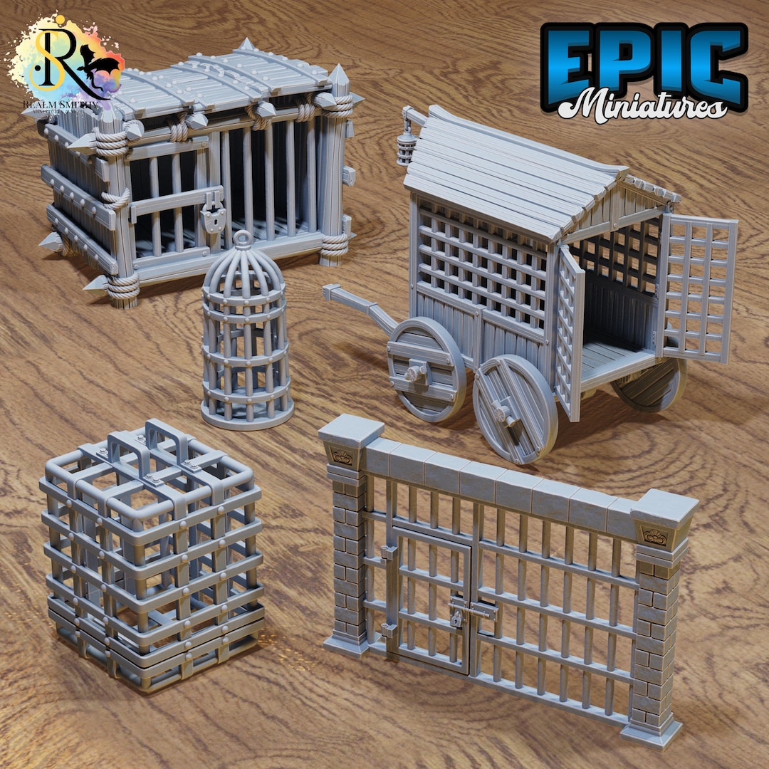 Prison Cages | Premium Dnd Miniatures | High Quality Resin | D&D RPG ...