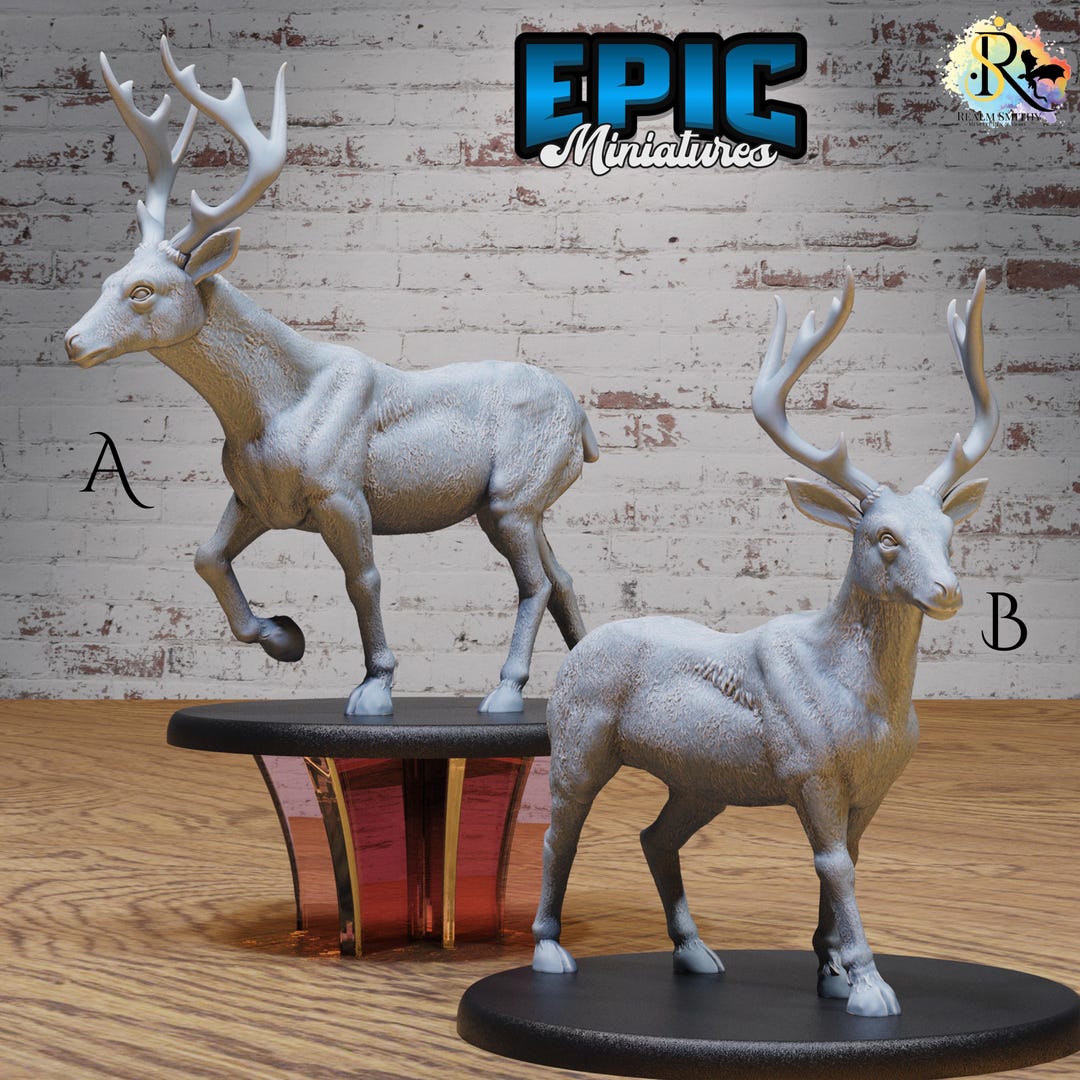 Deer (medium) | Premium Dnd Miniatures | High Quality Resin | D&D RPG | EPIC | Beast, Buck, Doe ...