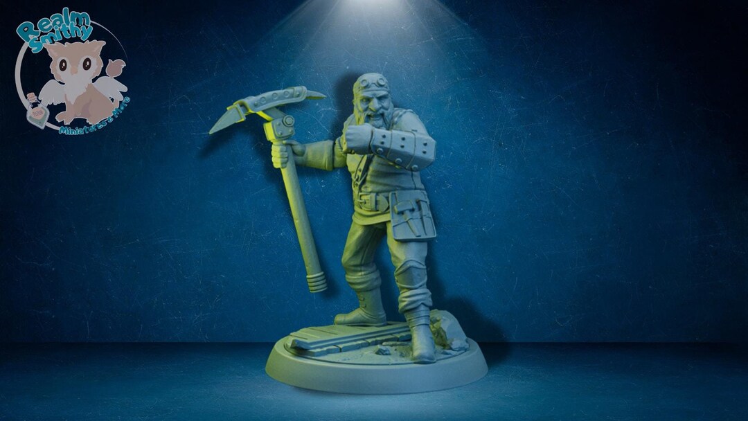 Milo Male Dwarf Artificer TPK Lab Miniatures Fantasy Underdark, Mining ...