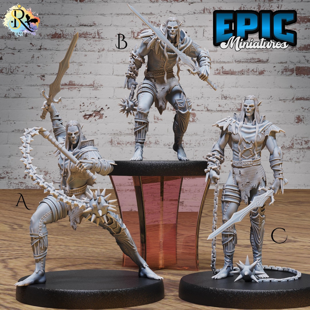 Half-drow Slave Master (medium) | Premium Dnd Miniatures | High Quality ...