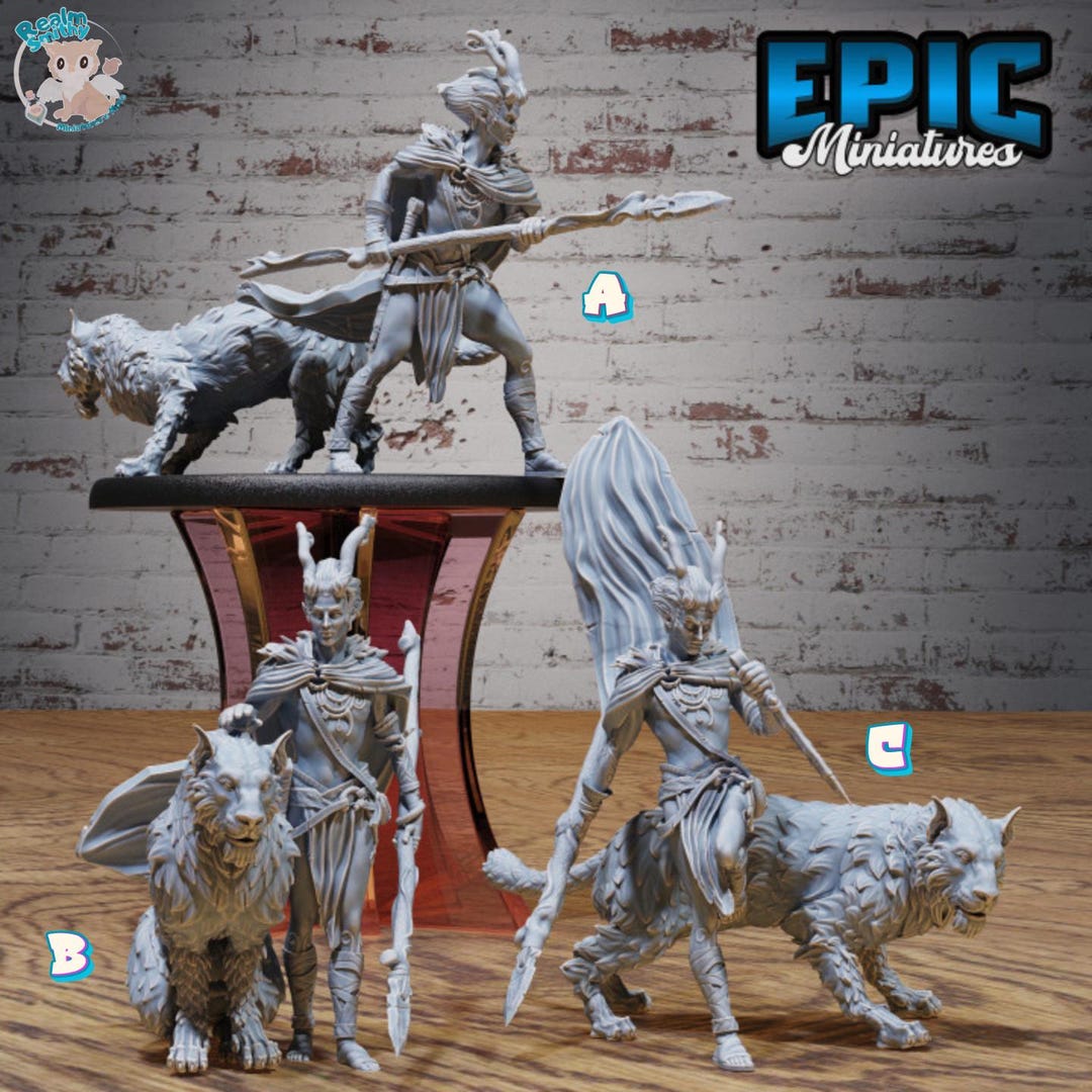 Beast Tamer Bundle large Premium Dnd Minis High Quality Resin Miniature ...