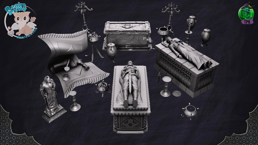 Crypt Item Bundle | Premium Dnd Miniatures With High Quality Resin ...