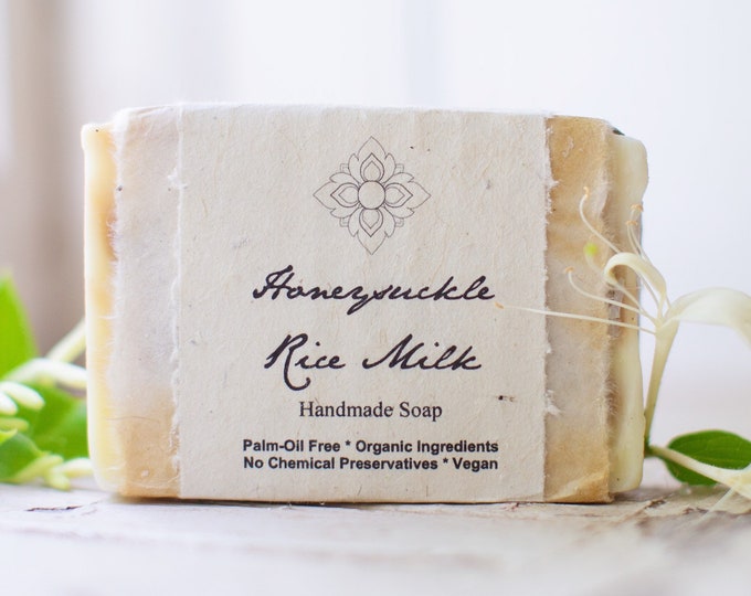 Honeysuckle Rice Milk Organic Soap Palm Oil Free Vegan - Etsy