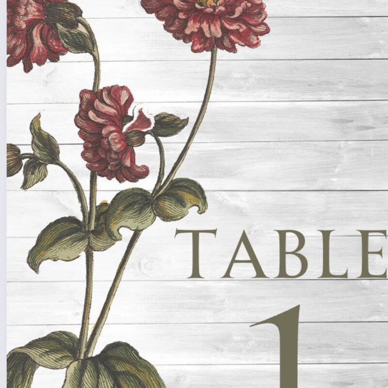 Rustic Table Numbers - Etsy