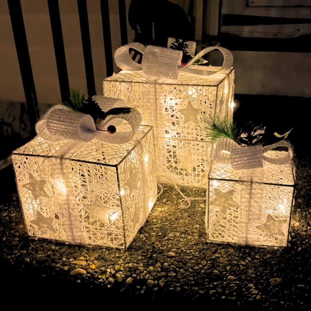 3pcs Light up Gift Boxes Battery-operated Christmas Decor, Perfect for ...