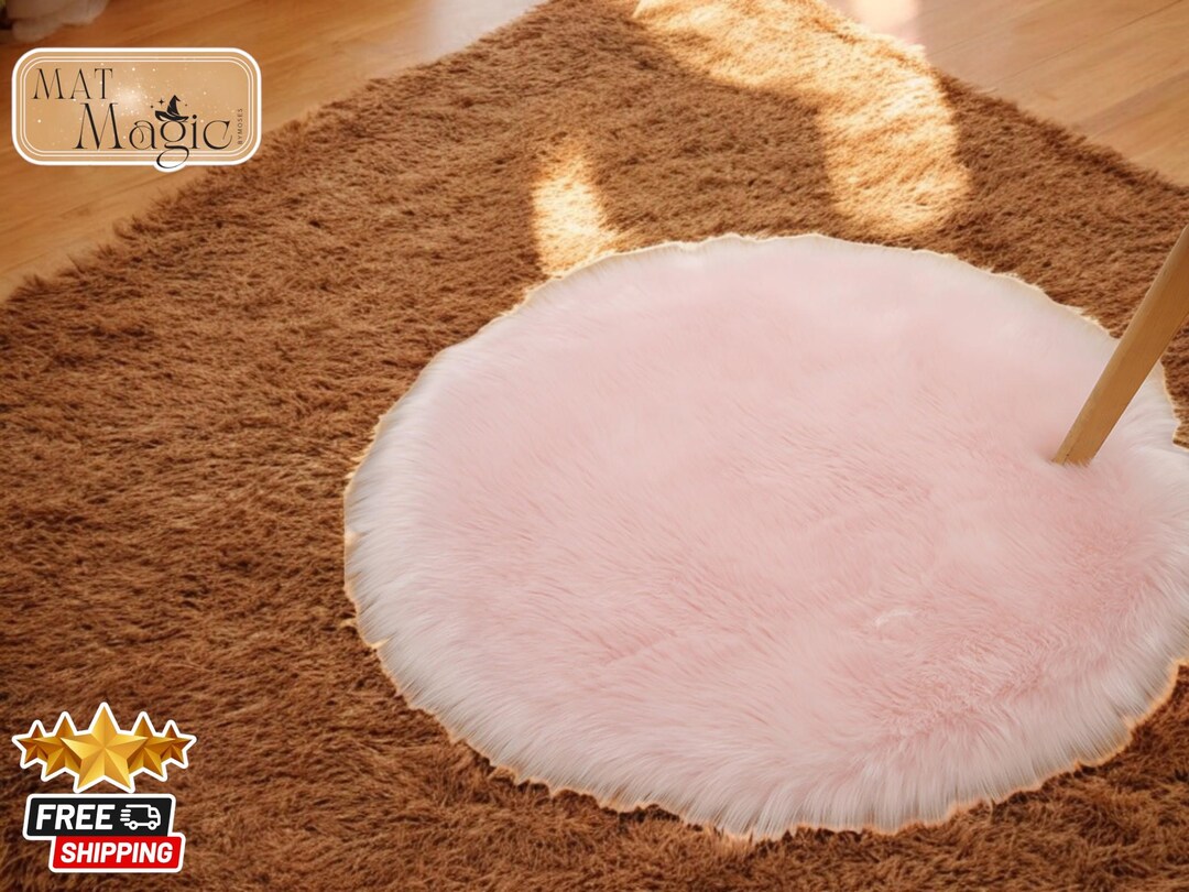 Ultra Soft Round Rug | Living Room Plush Carpet | Fluffy Non-slip Mat ...