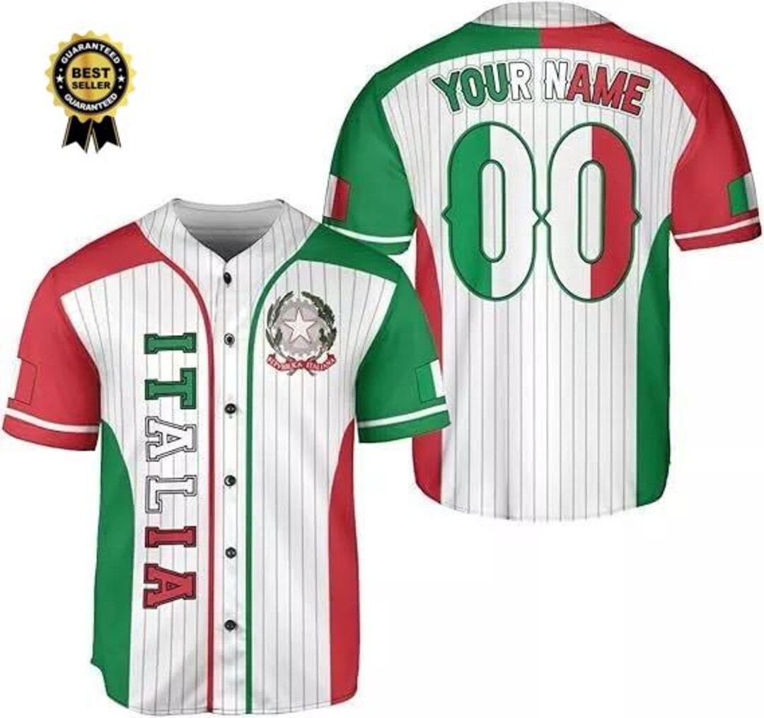 Custom Italia Baseball Jersey for Men Italian Jersey Shirt Italia Pride ...