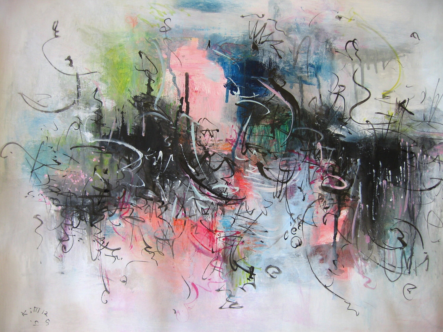 Beautiful Modern Abstract Acrylic Ink Painting Wall Art - Etsy