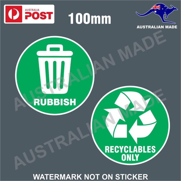 Bin Recycling Stickers - Etsy Australia