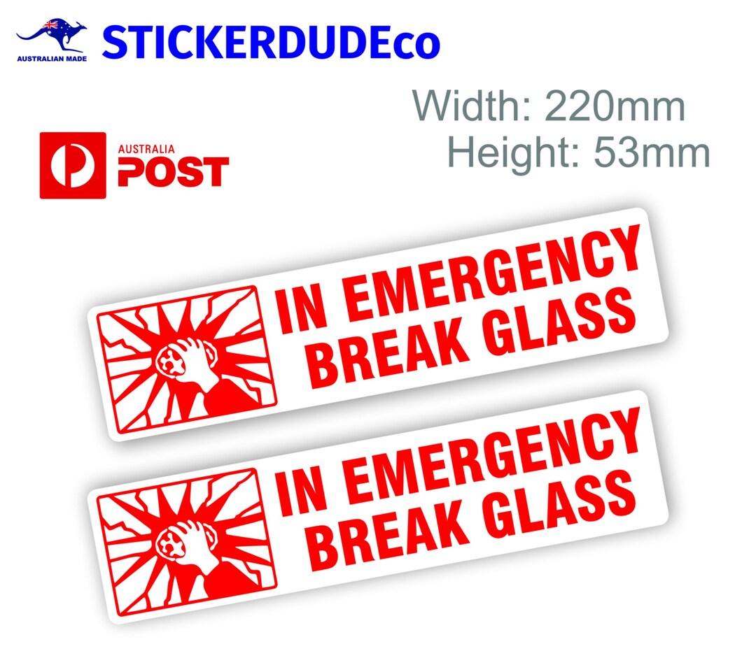 In Case of Emergency Break Glass Sticker for Bus Caravan Camper Van - Etsy