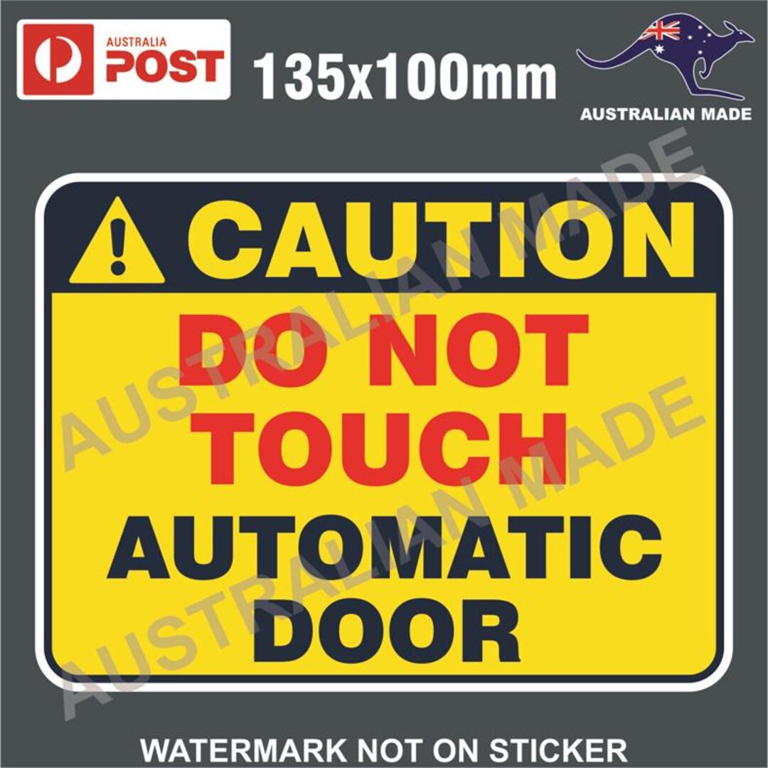 Caution Do Not Touch Automatic Door Sticker - Etsy