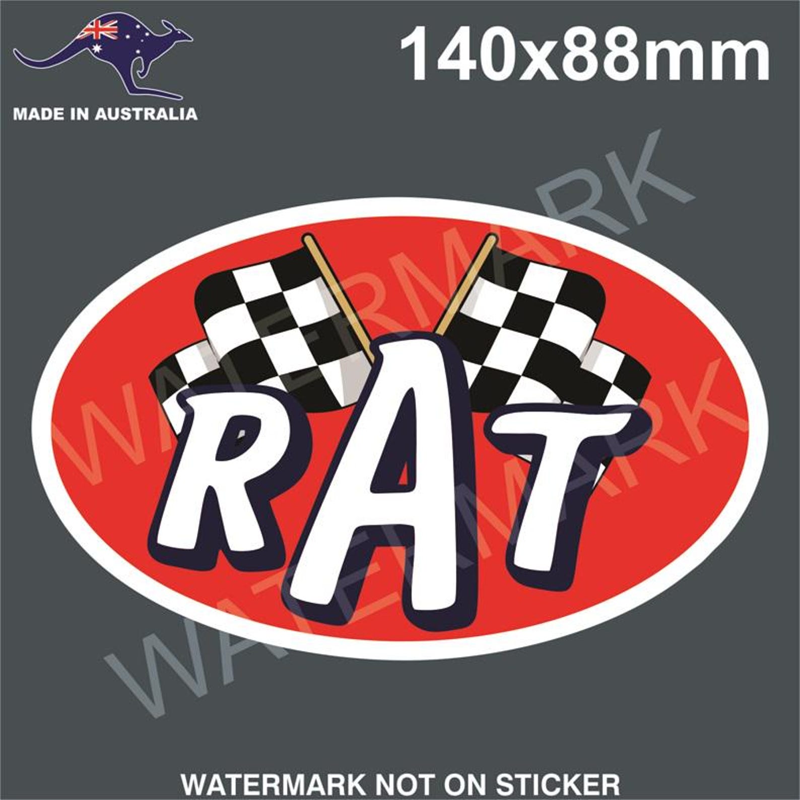 RAT ROD ROADSTER Sticker Vintage Old School Retro Checkered Flags - Etsy