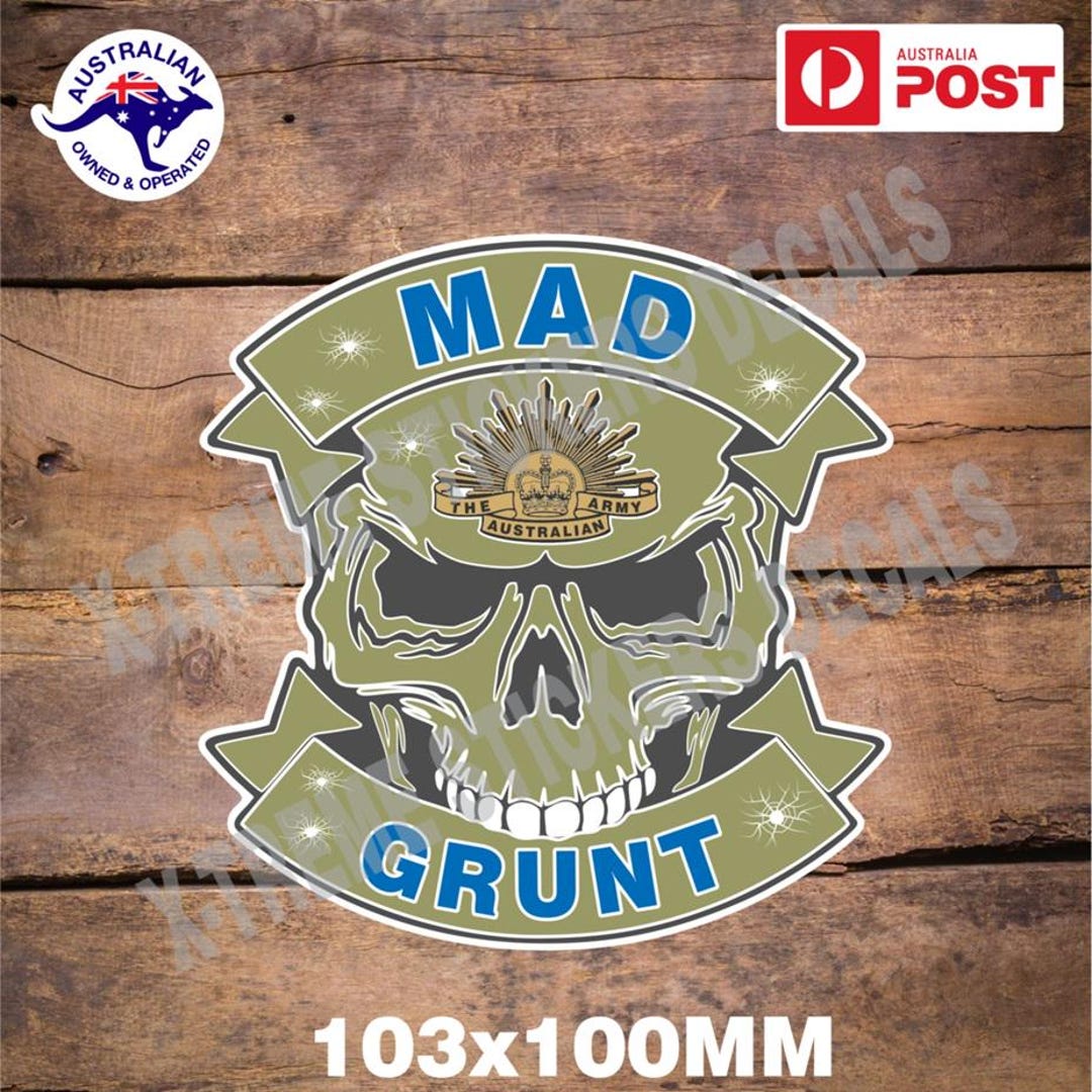 AUSTRALIAN ARMY GRUNT Sticker Lest We Forget Defense Force Military ...