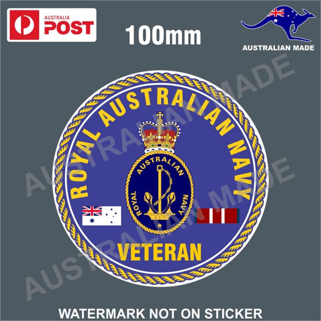 Royal Australian Navy Sticker Veteran for Vehicle Toolbox Mancave 4x4 ...