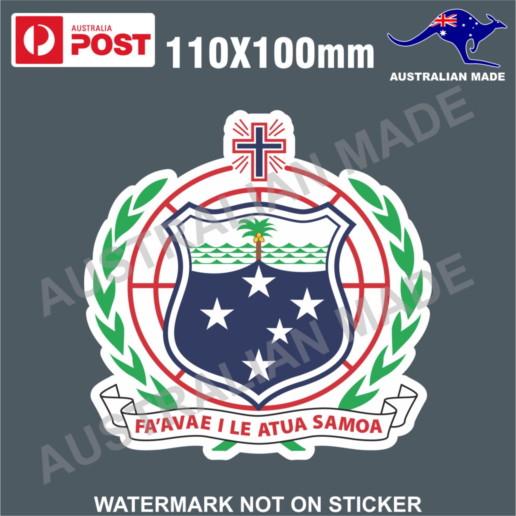 Samoa Coat of Arms Sticker Flag - Etsy