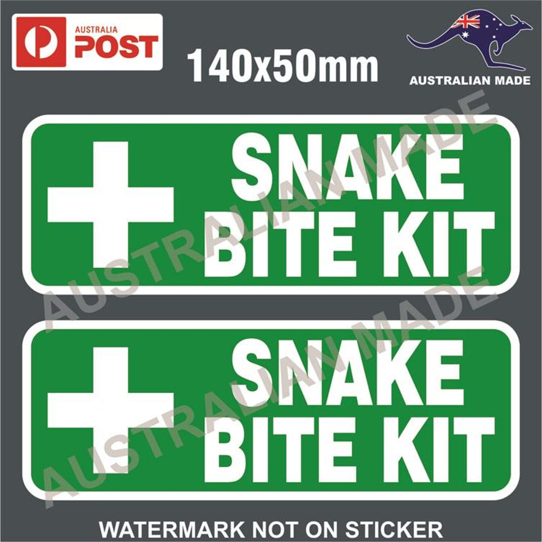2 Snake Bite First Aid Kit Stickers Emergency Medical - Etsy