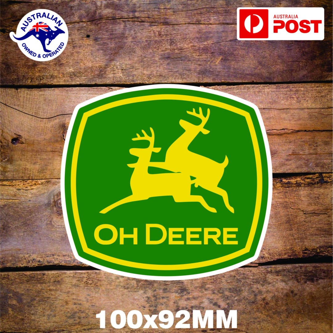 OH DEERE STICKER John Deere Funny for Ride on Lawn Mower Tractor Funny - Etsy