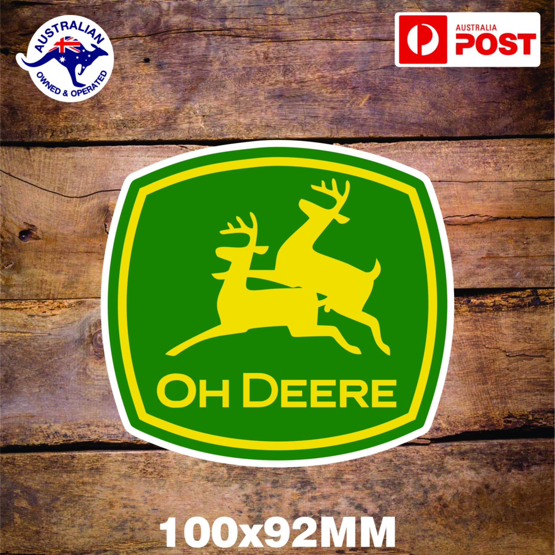 OH DEERE STICKER John Deere Funny for Ride on Lawn Mower Tractor Funny ...