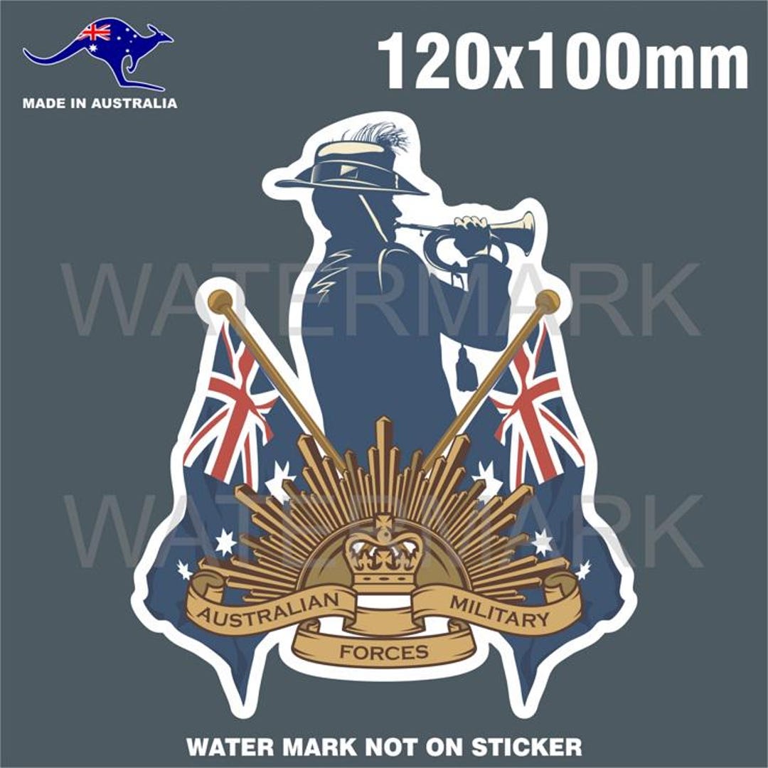 Australian Army Rising Sun Sticker Defense Force Anzac Soldier Flag ...