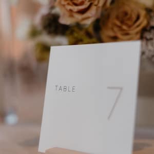 Creamy Neutrals Minimalist Table Numbers - Etsy