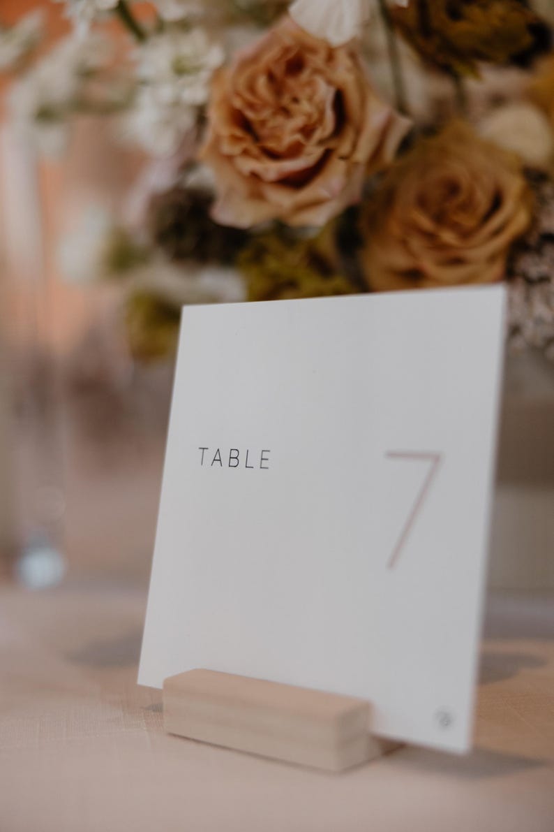 Creamy Neutrals Minimalist Table Numbers - Etsy
