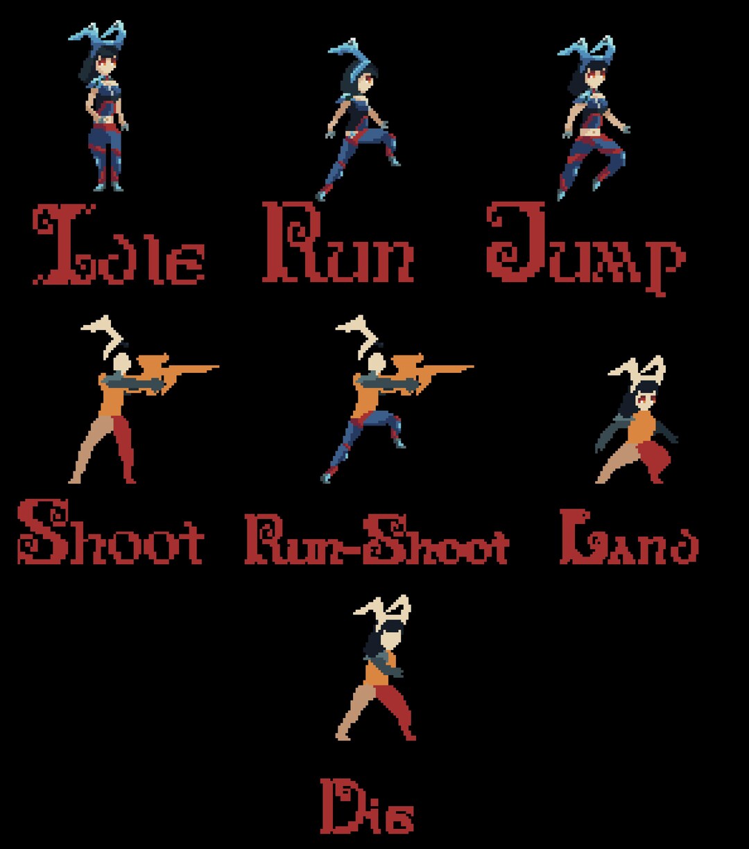 Pixel Art Commission Character Animation With Spritesheet 32, 48, 64px ...