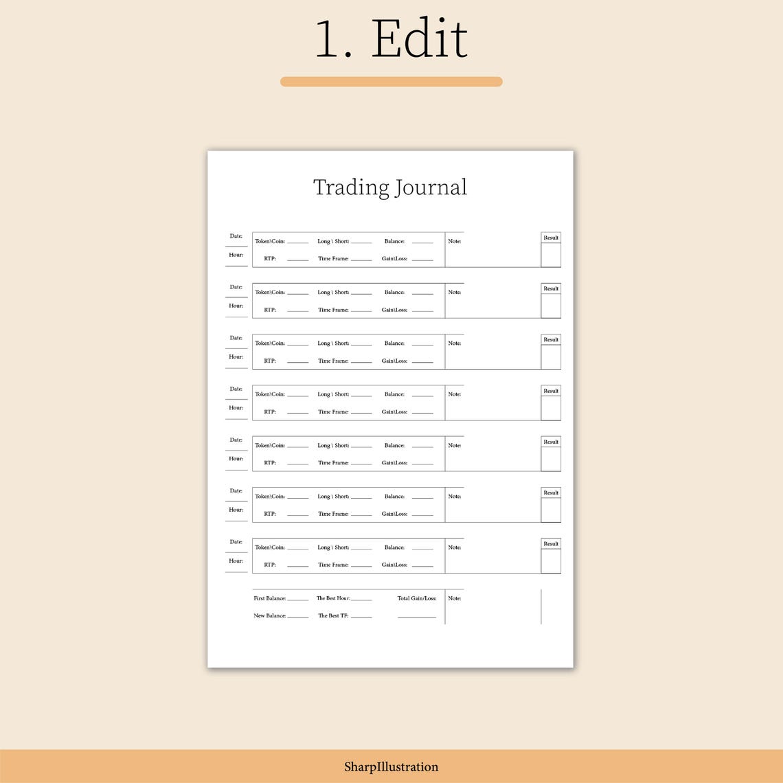 Trading Journal, 7 Trade Journal, Trading, Journaling, Journal for ...