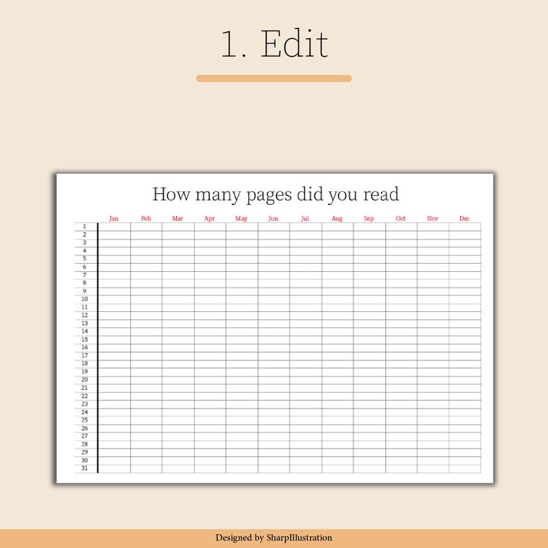 Book Page Tracker A4 Size, Page Tracker, How Many Pages Did You Read ...