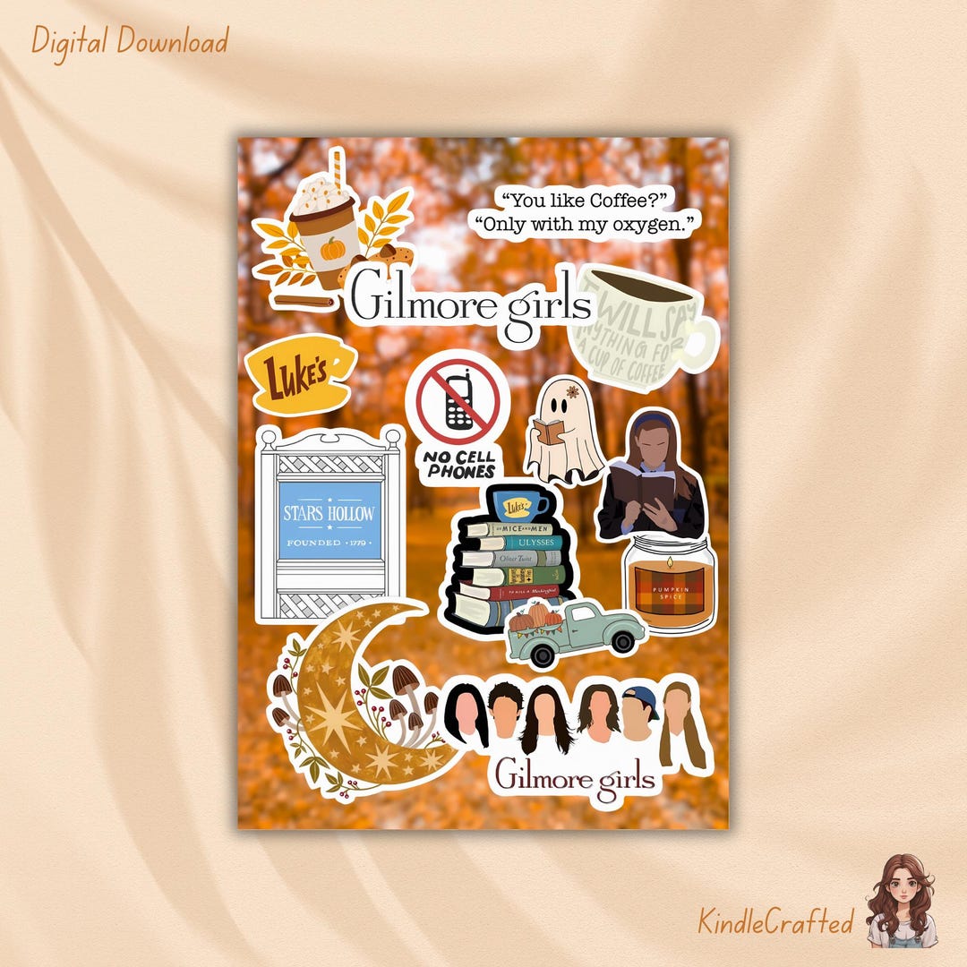 Gilmore Girls Printable Kindle Insert for Clear Case paperwhite, Oasis ...