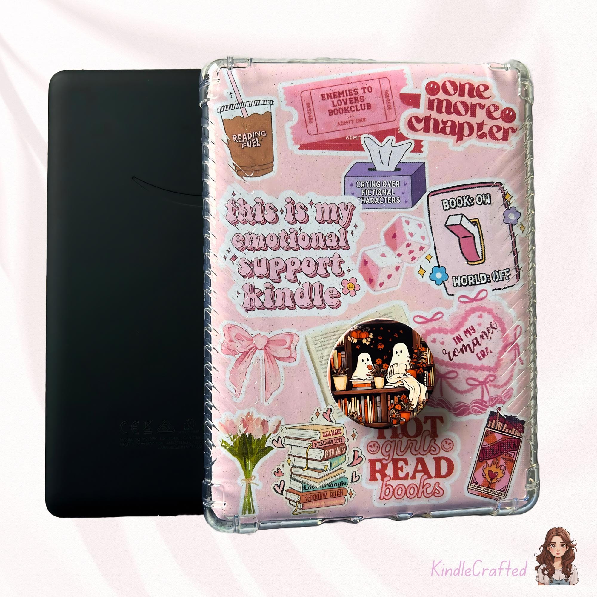 Pink Printable Kindle Insert for Clear Case paperwhite, Oasis, Basic ...