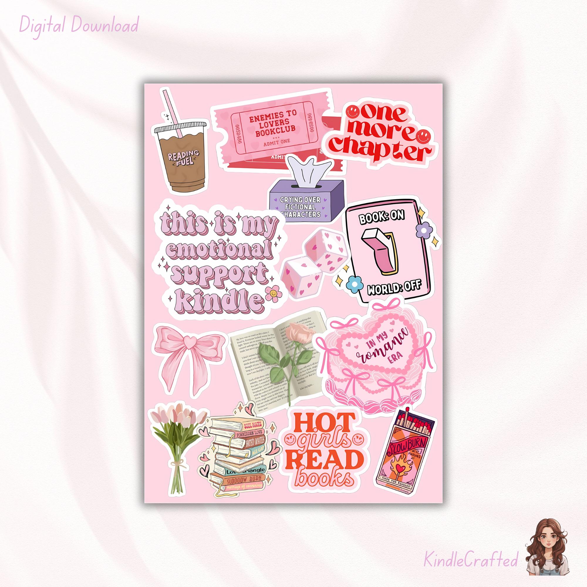 Pink Printable Kindle Insert for Clear Case paperwhite, Oasis, Basic ...