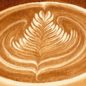 Coffee Art, Rosetta Latte, Painted Using Only Coffee, Rosetta, Espresso ...