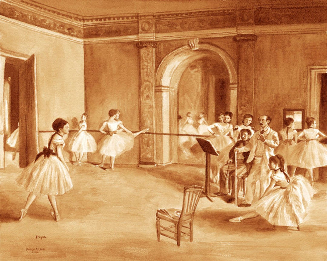Coffee Art, Ballet Class, Painted Using Only Coffee, Dancer, Ballet ...