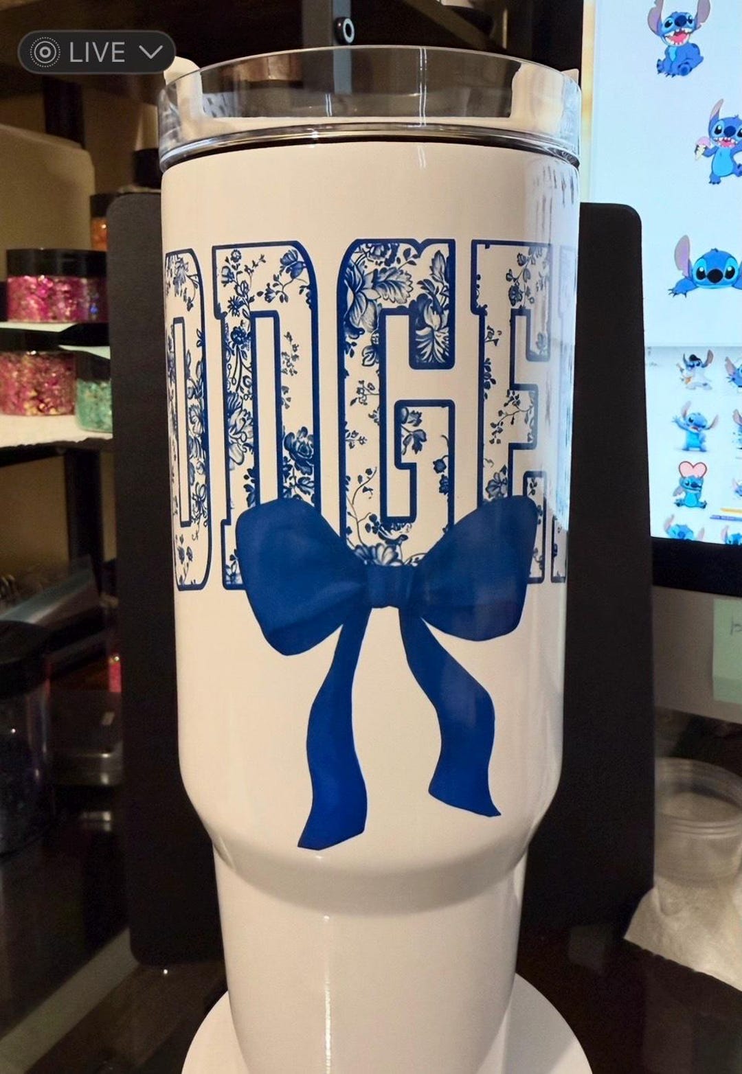 Dodger 40oz Tumbler With Bow - Etsy