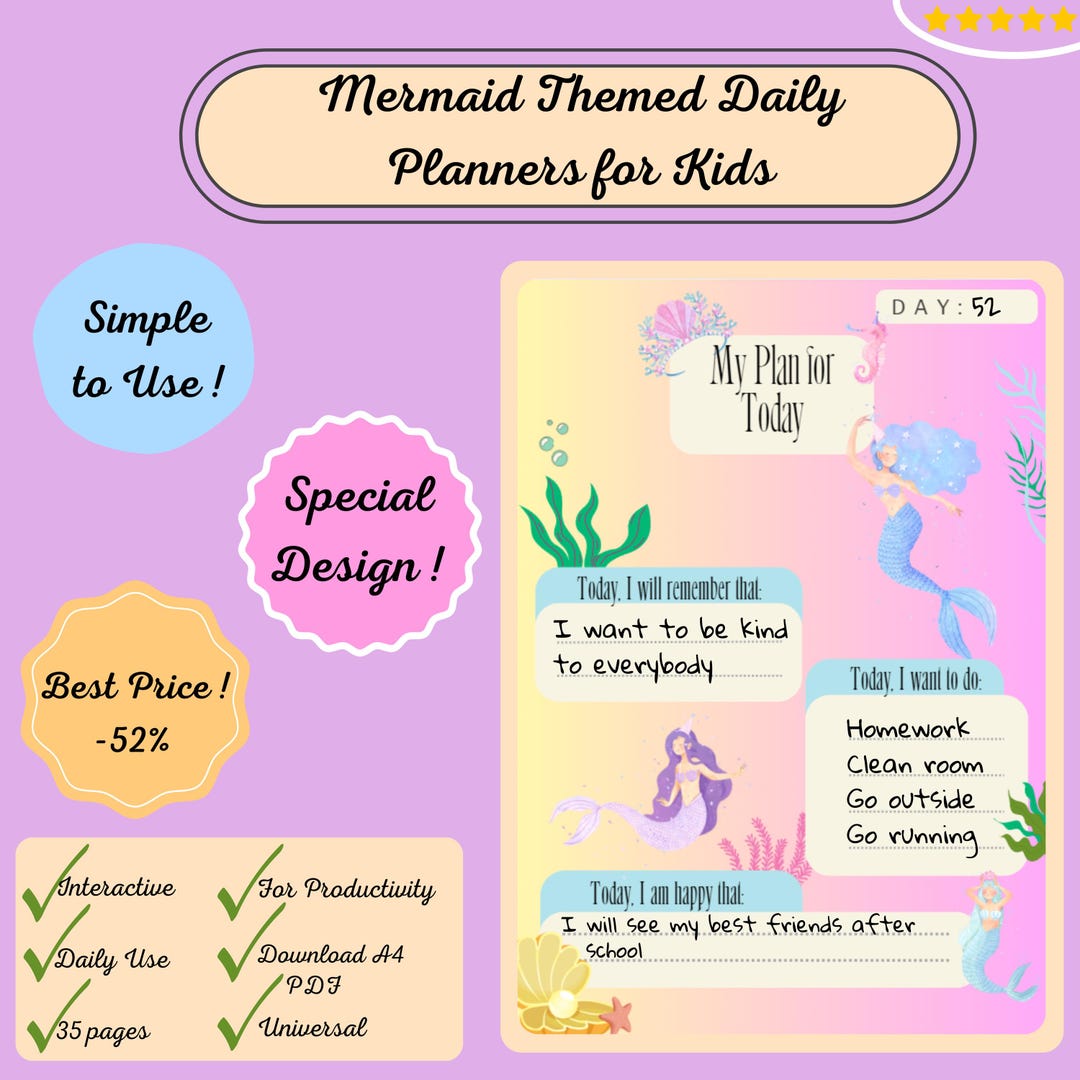 Digital Download Planners for Kids - Themed Edition - Etsy