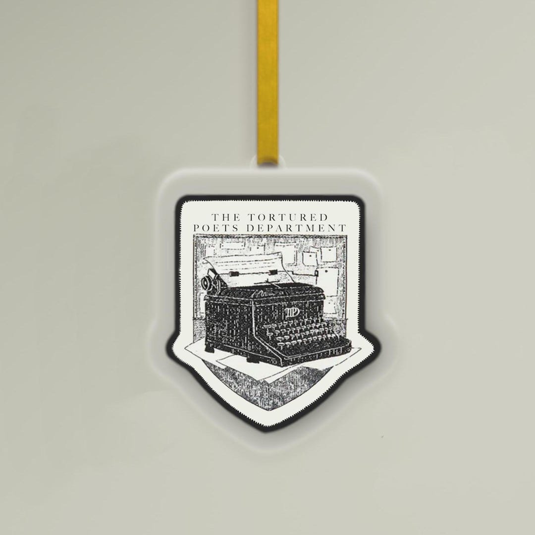 TTPD the Tortured Poets Department Typewriter Shaped TS Christmas Tree ...