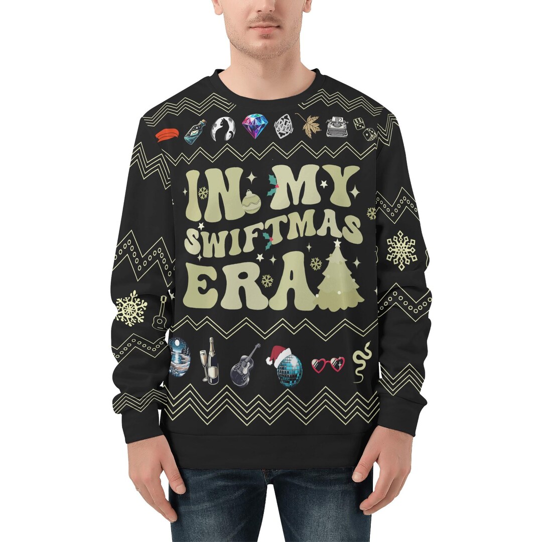 The Tortured Poets Department TS Black Christmas Xmas Jumper Sweater ...