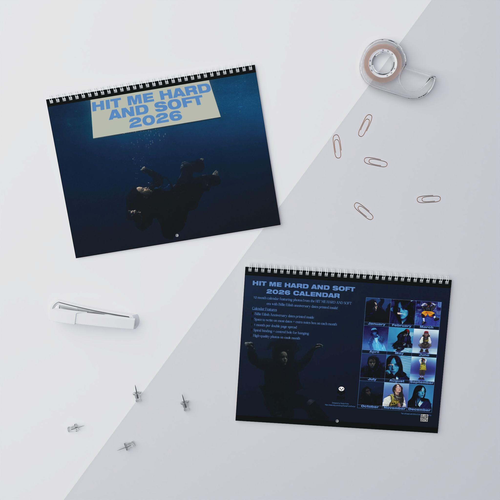Billie Hit Me Hard and Soft Eilish Limited Edition Calendar 2026 With ...