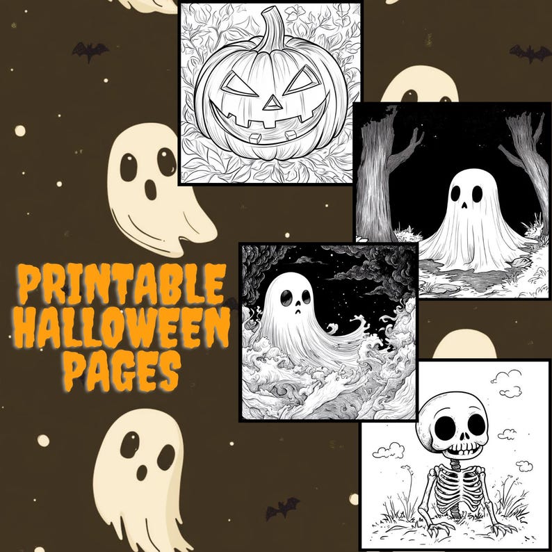 Halloween Coloring Pages Ai-generated, Printable, Spooky Fun for Kids ...