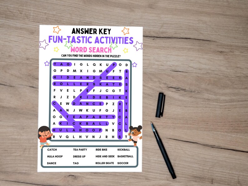 Printable Word Search for Kids, Hunting Letters Activity, Homework ...