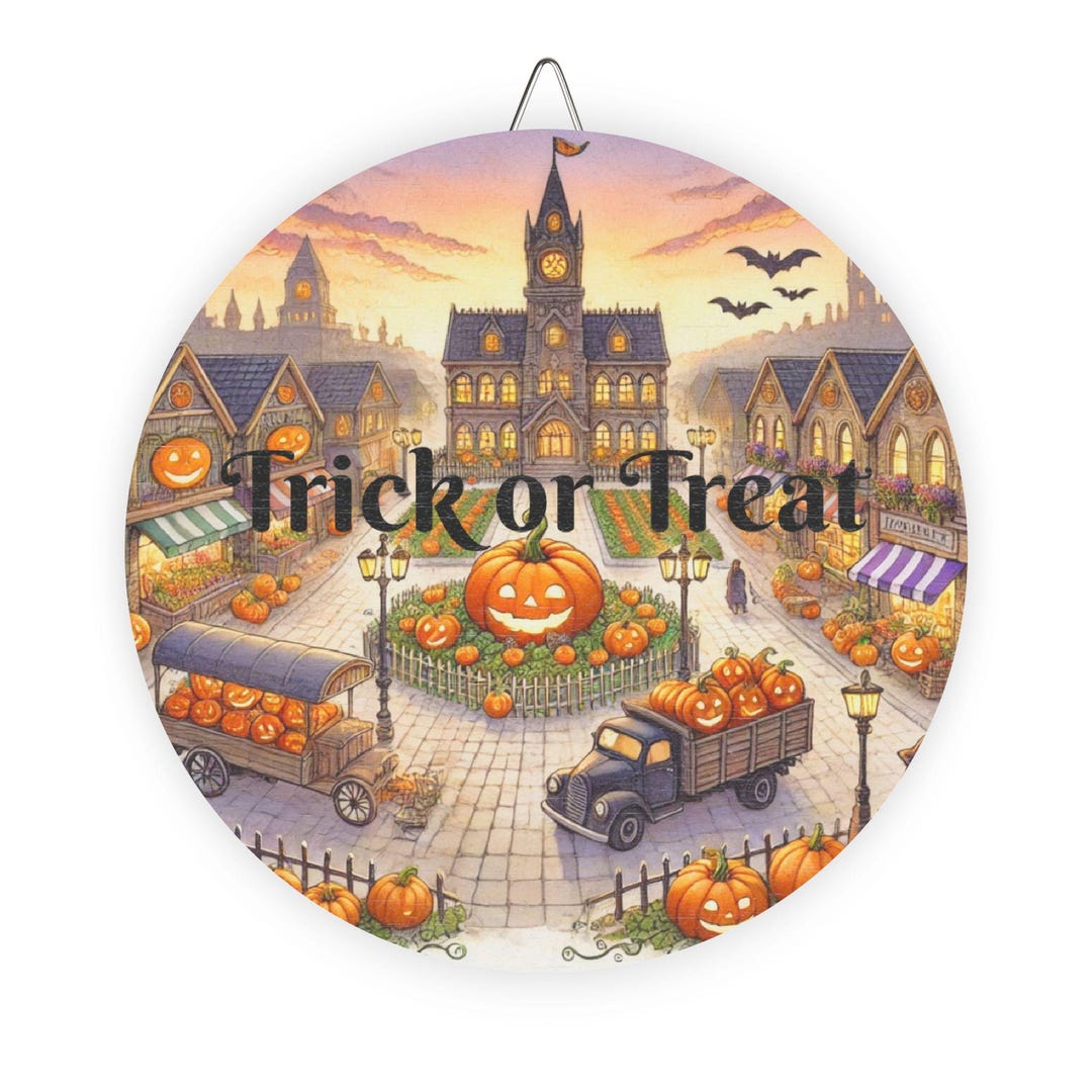 Trick or Treat Wood Signs, Front Door Fall Decor, Cottagecore October ...