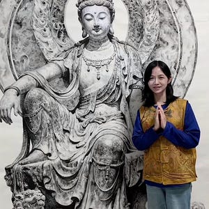 Custom Hand-painted Moon-water Guan Yin Bodhisattva Artwork, Kwan Yin ...